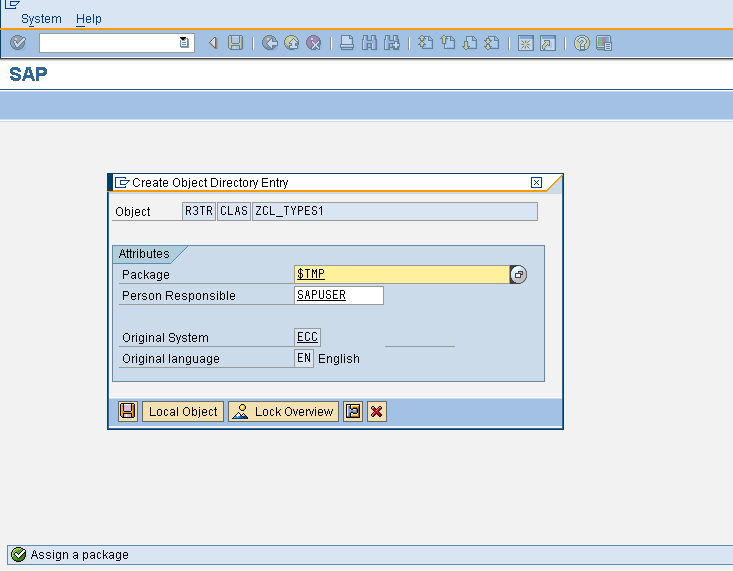 SAP TECH: Global Class : Types