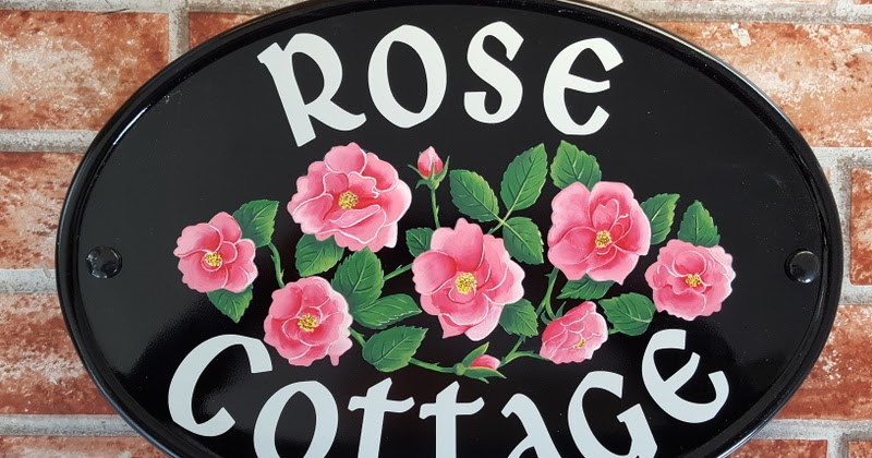 Pictorial House Signs from Yoursigns Ltd: Rose Cottage House Name Plaques