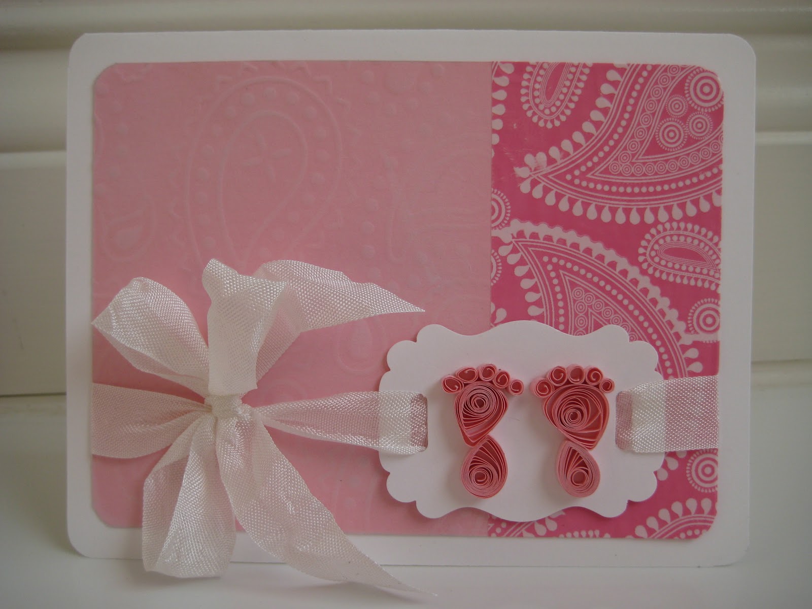 Ferrellgraph-x: Pink Paisley Baby Card