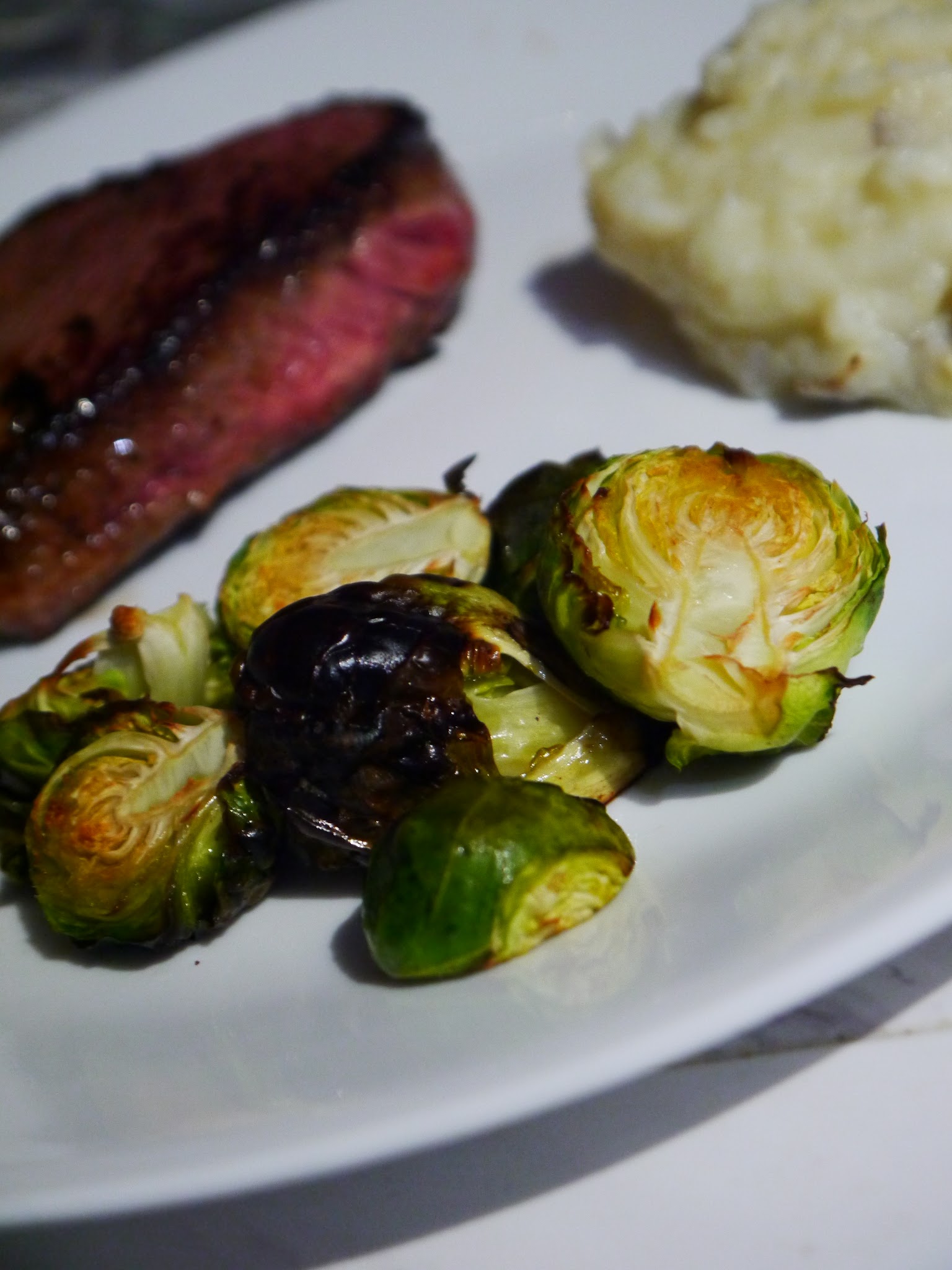 Demi-Glace Sirloin Steak with balsamic Brussels sprouts - The Western ...