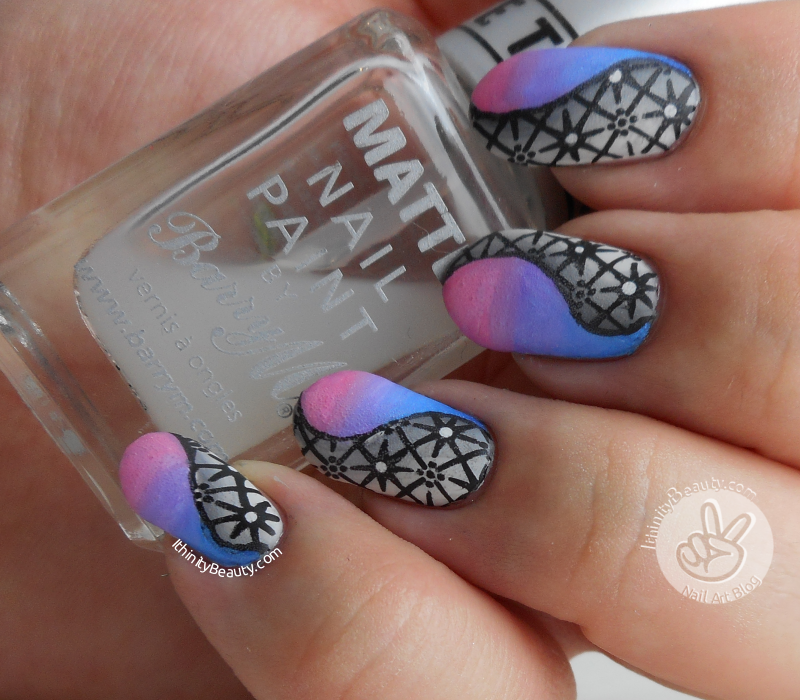 Stamped Shaded Nail Art With Acrylic-Gradient's! | IthinityBeauty.com ...