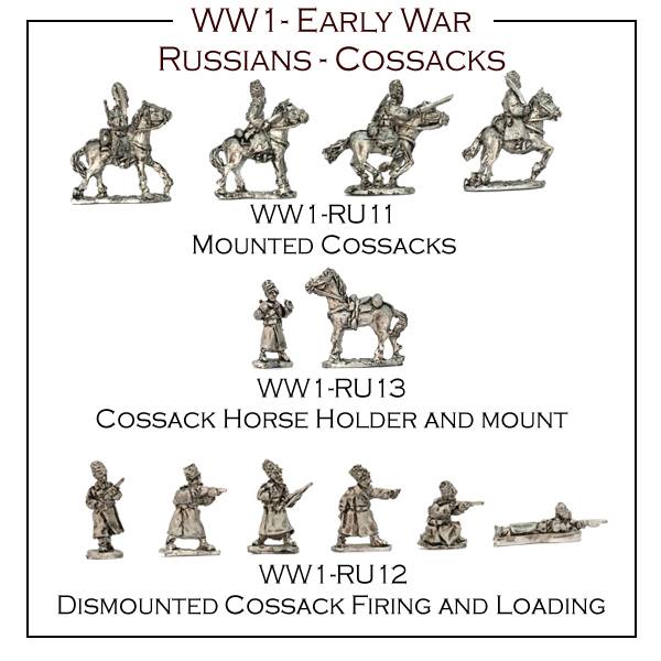10mm Wargaming: 10mm WW1 Russian Cossacks from Kallistra