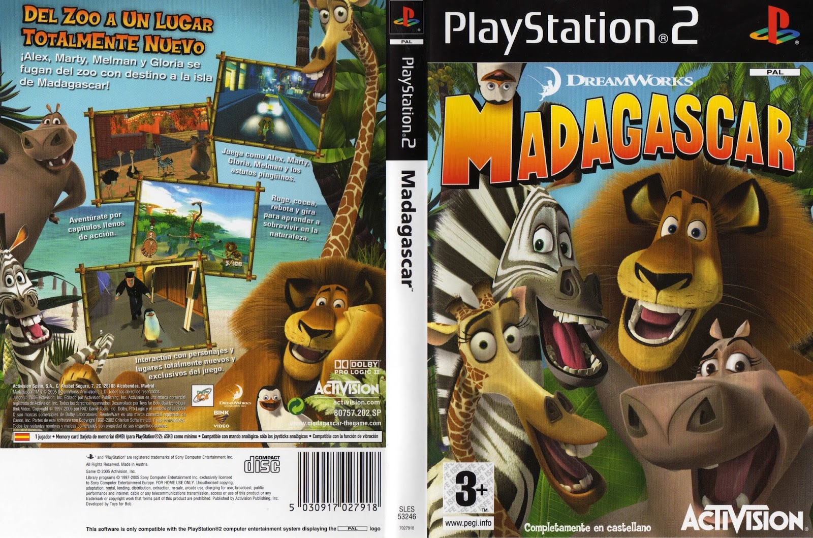 ESTRENOS EN BLU RAY: MADAGASCAR PS2