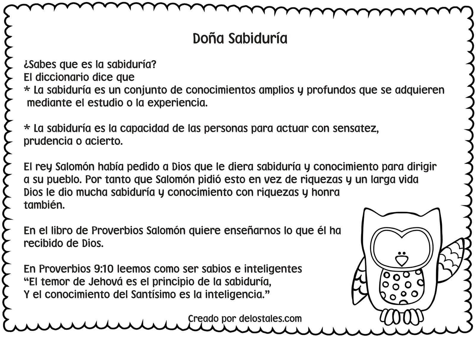 Semana 39 Doña Sabiduría De Los Tales