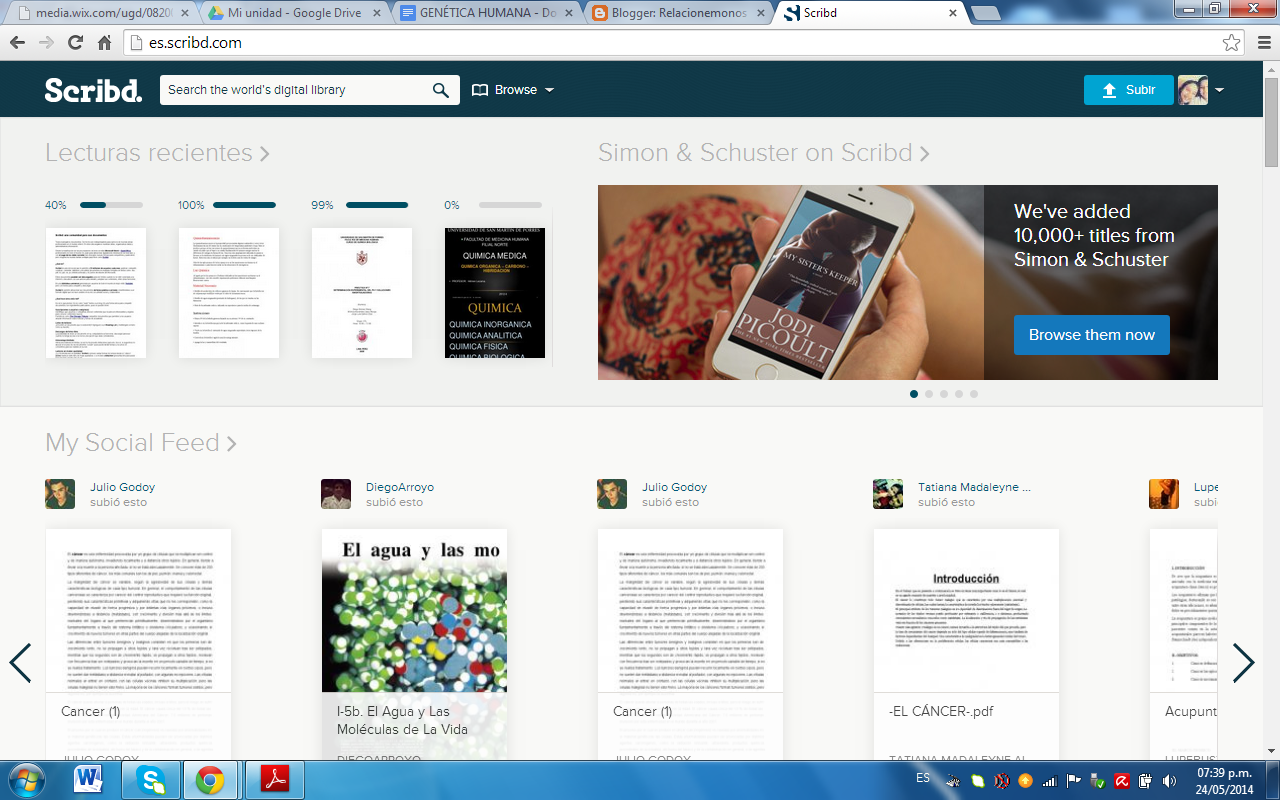 Relacionemonos con nuestros cursos: USANDO SCRIBD