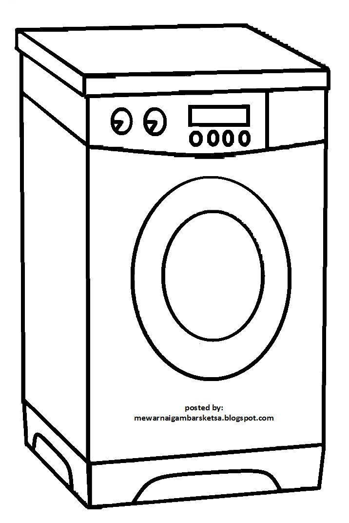 Mewarnai Gambar: Gambar Sketsa Peralatan Dapur