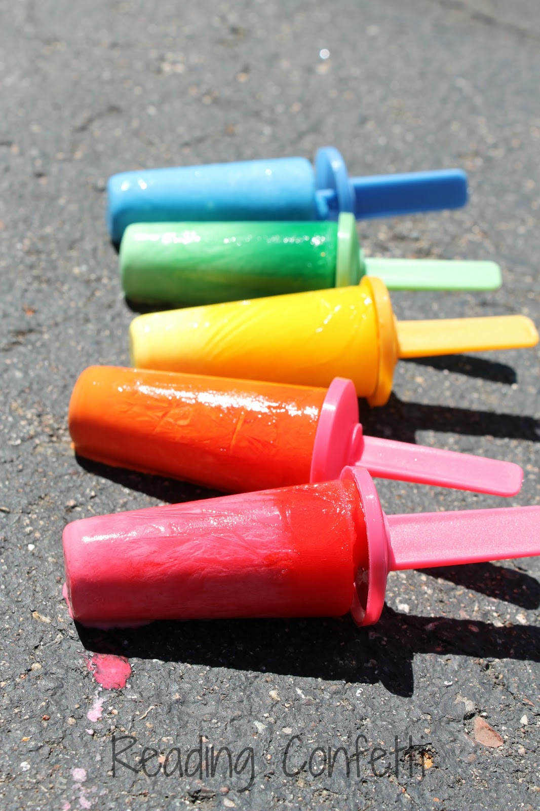 Frozen Popsicle Chalk ~ Reading Confetti