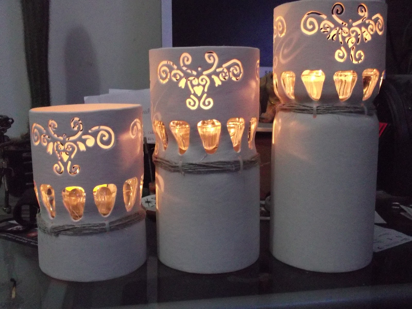 Oficina Luminart: Candelabro Glamour - PVC 100cm