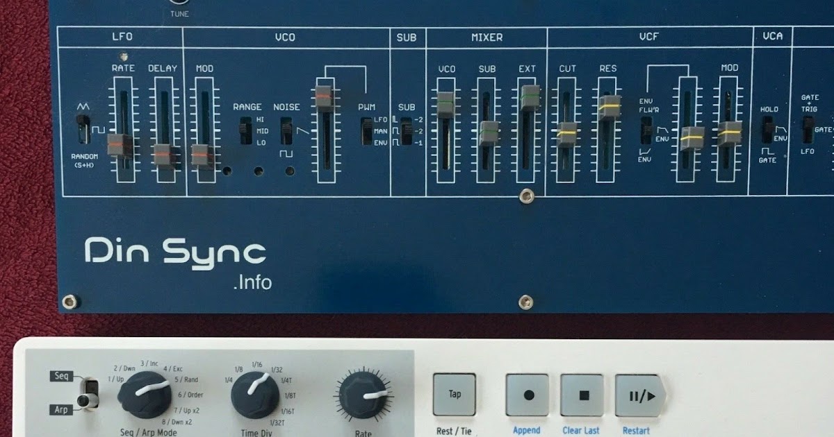 MATRIXSYNTH: DinSync Gilbert Analog Monosynth