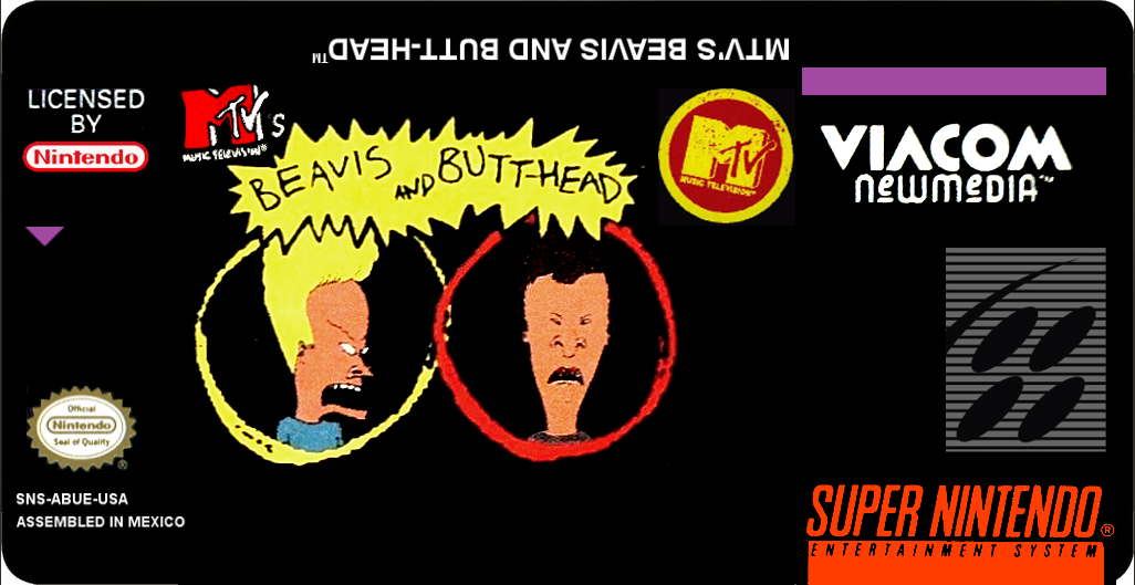 Super Nintendo Labels: MTV'S Beavis and Butt-Head