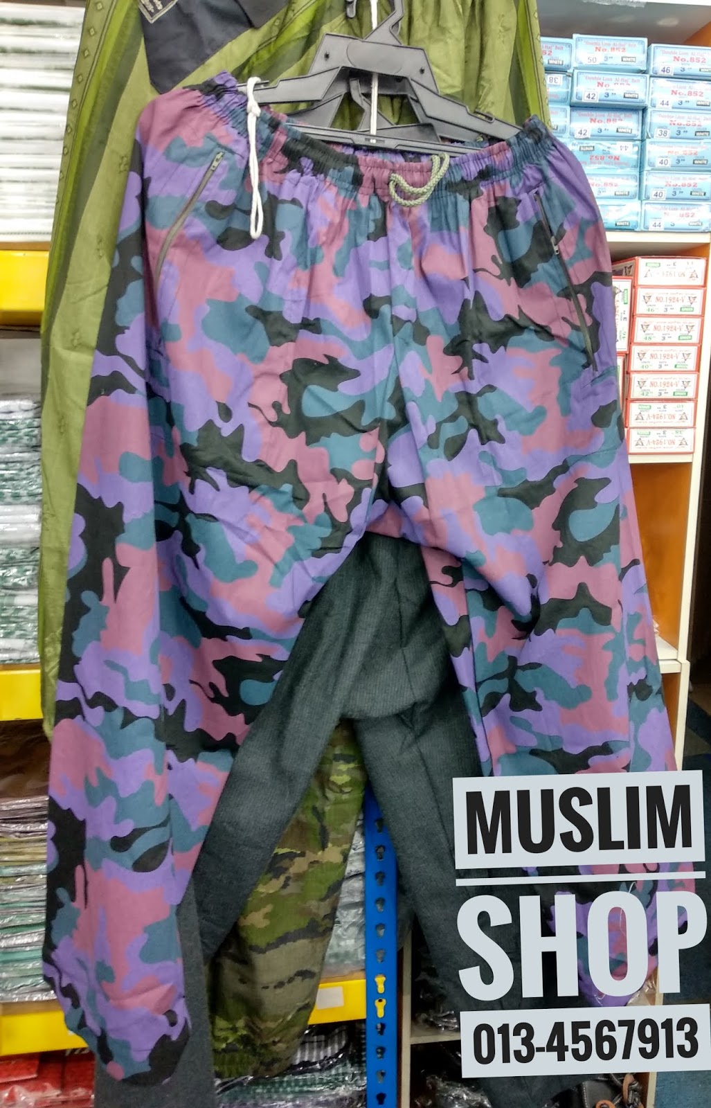 Muslim Shop: Seluar Corak Celoreng dan Getah Bawah