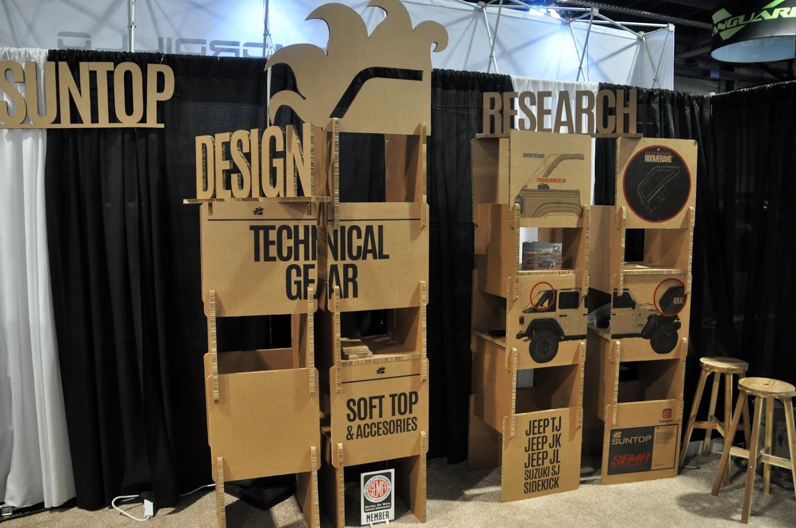 Just A Car Guy: quite an unusual booth concept, cardboard. Well, it's ...