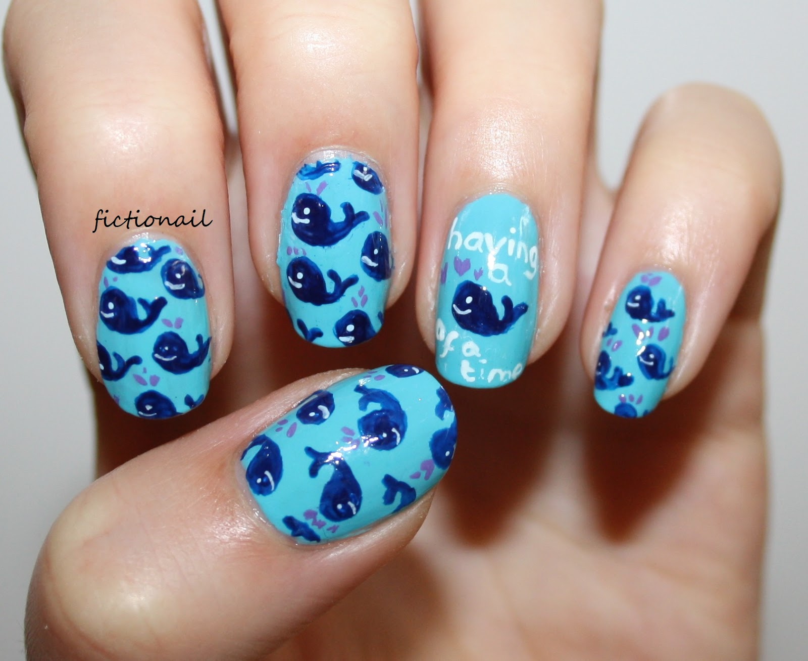 Whale Pattern Nails