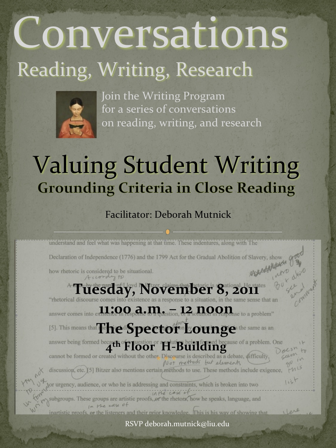 the longest island: Writing Program Conversation: Valuing Student Writing