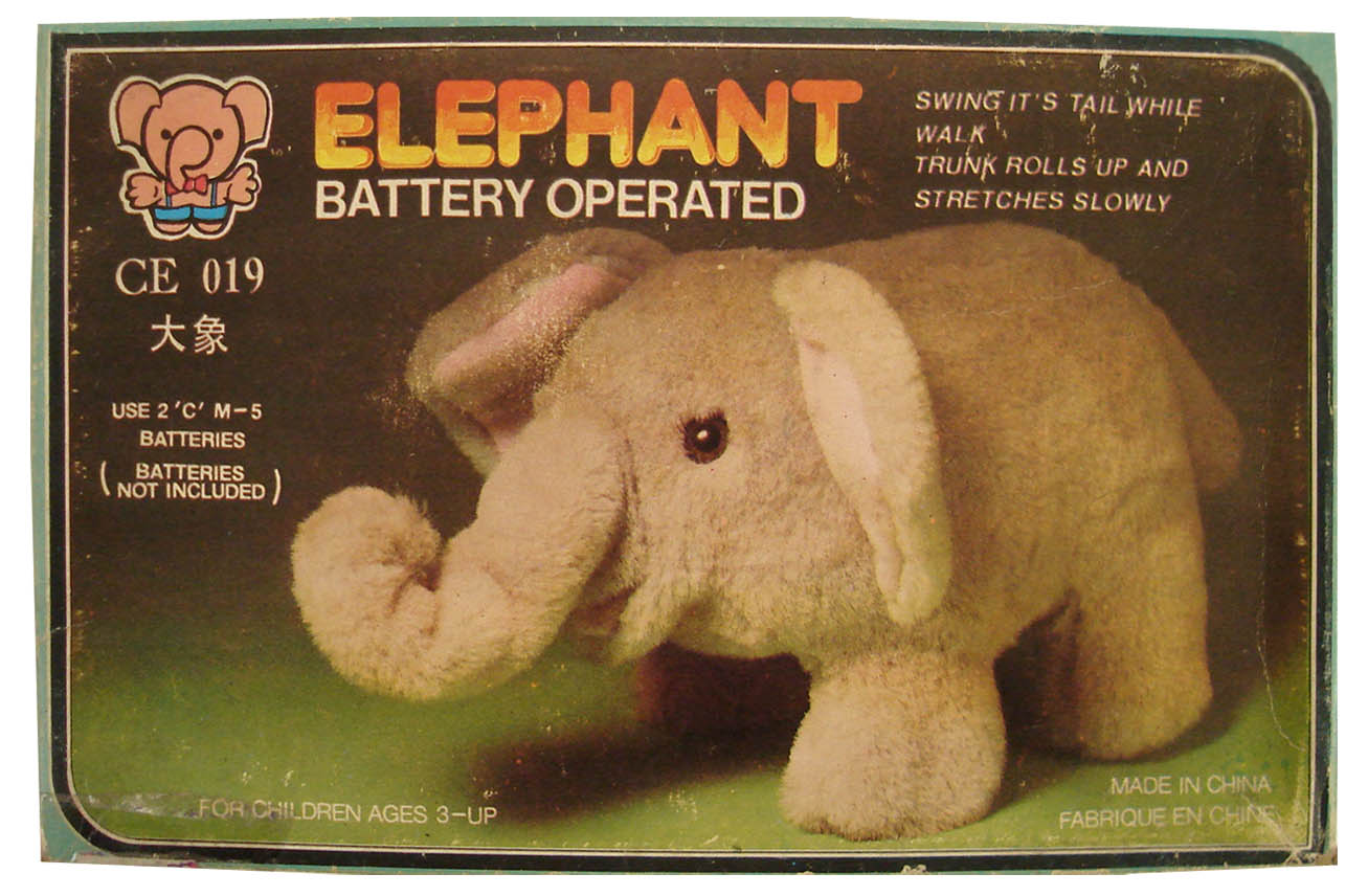 EL JUGUETE RETRO: BATTERY OPERATED ELEPHANT