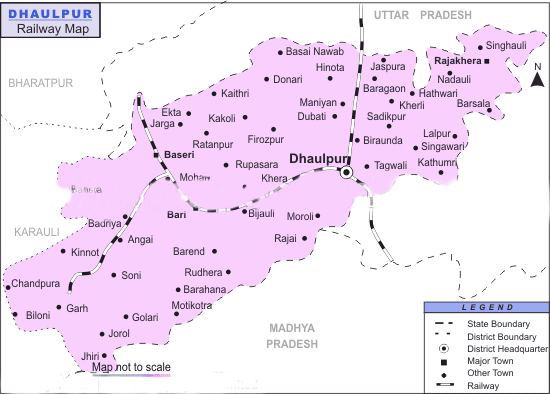 Rail-Map-india: Dhaulpur_railway_map