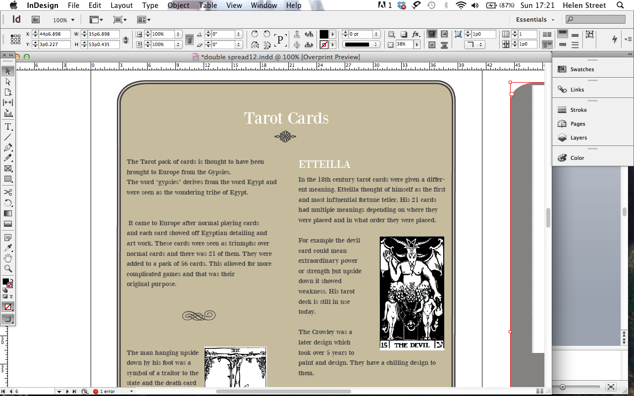 Design Practice: Brief 3 - Page Layout: Type and Colour Modifications