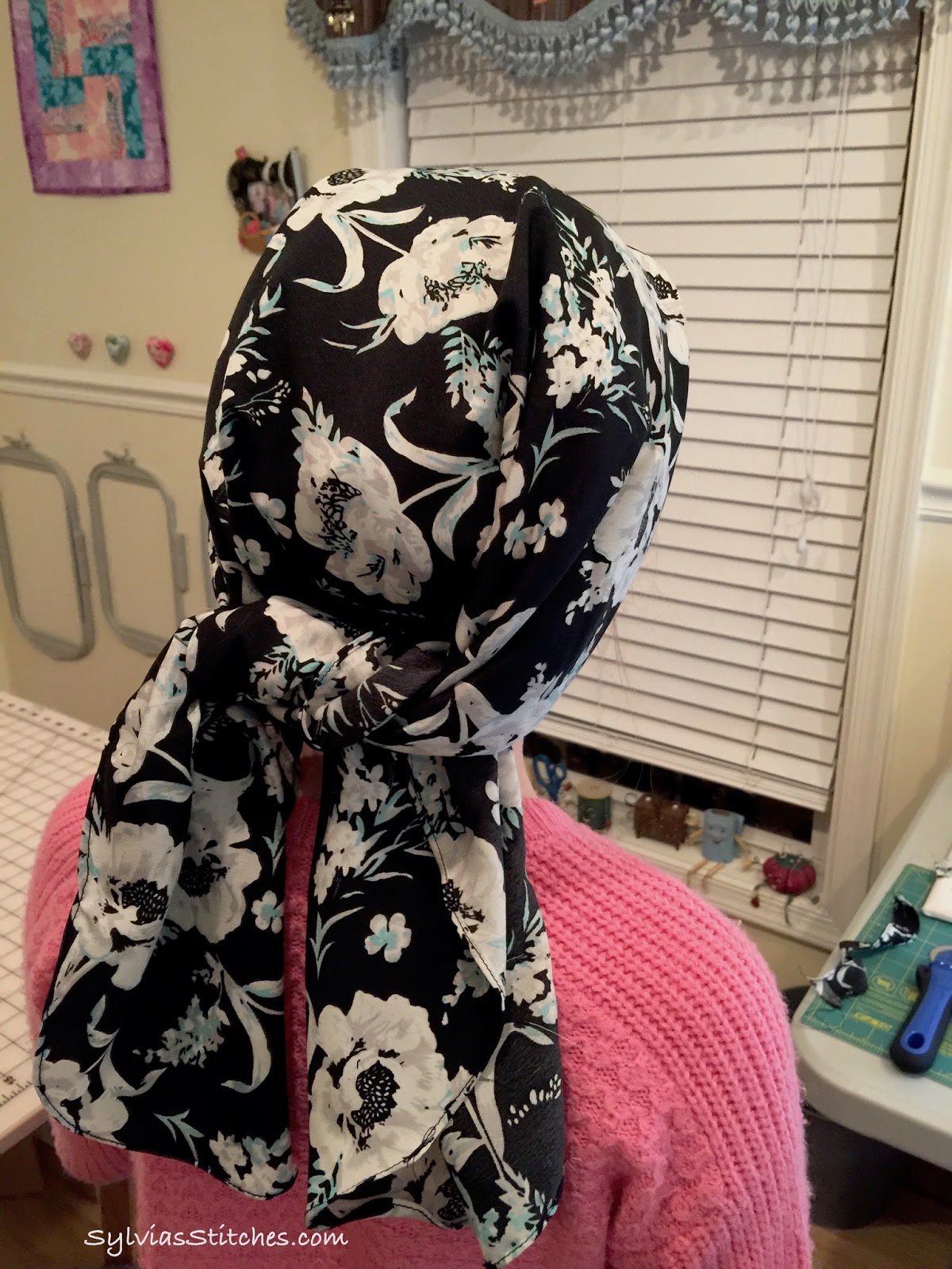 Easy Chemo Cap Head-Scarf - Sylvia's Stitches