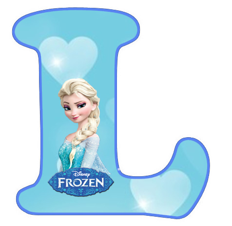 Frozen Elsa Alphabet with Hearts. Abecedario de Elsa de Frozen con ...