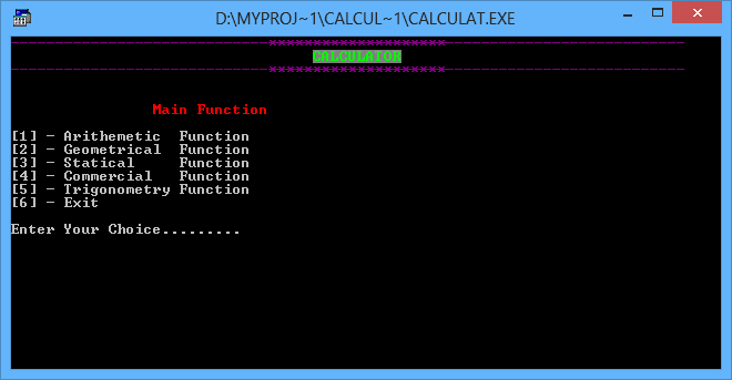 MY IDEA - ASHU PROJECT: Calculator (C++)
