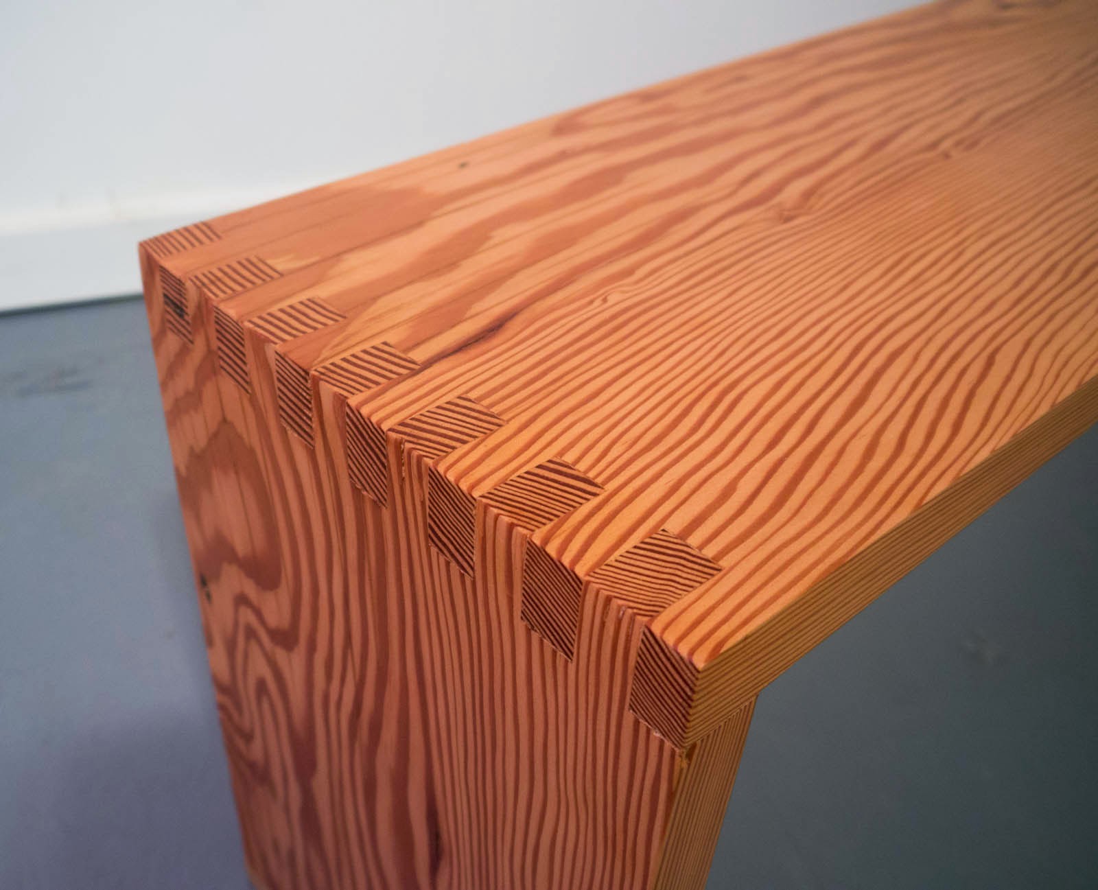 Zimmerman Woodworks: Fir bench with oak feet