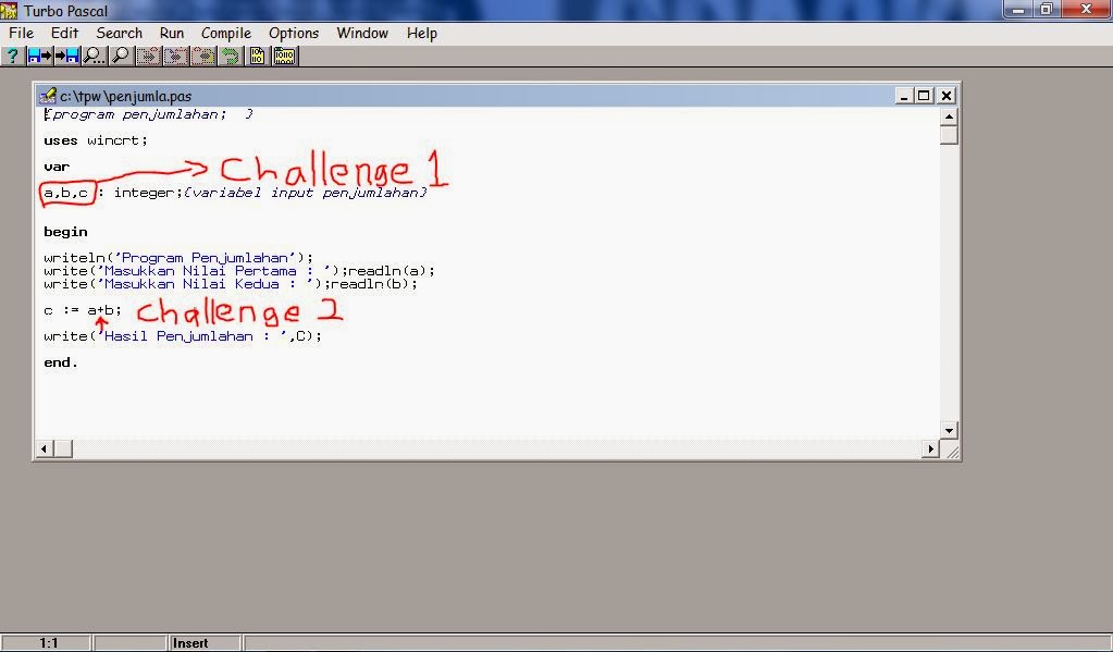 Membuat Program Kalkulasi pada Pascal - Double R