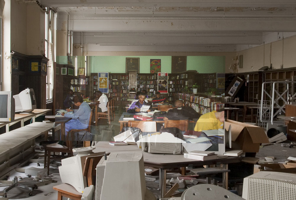 Deserted Places: An abandoned Detroit High School, now and then