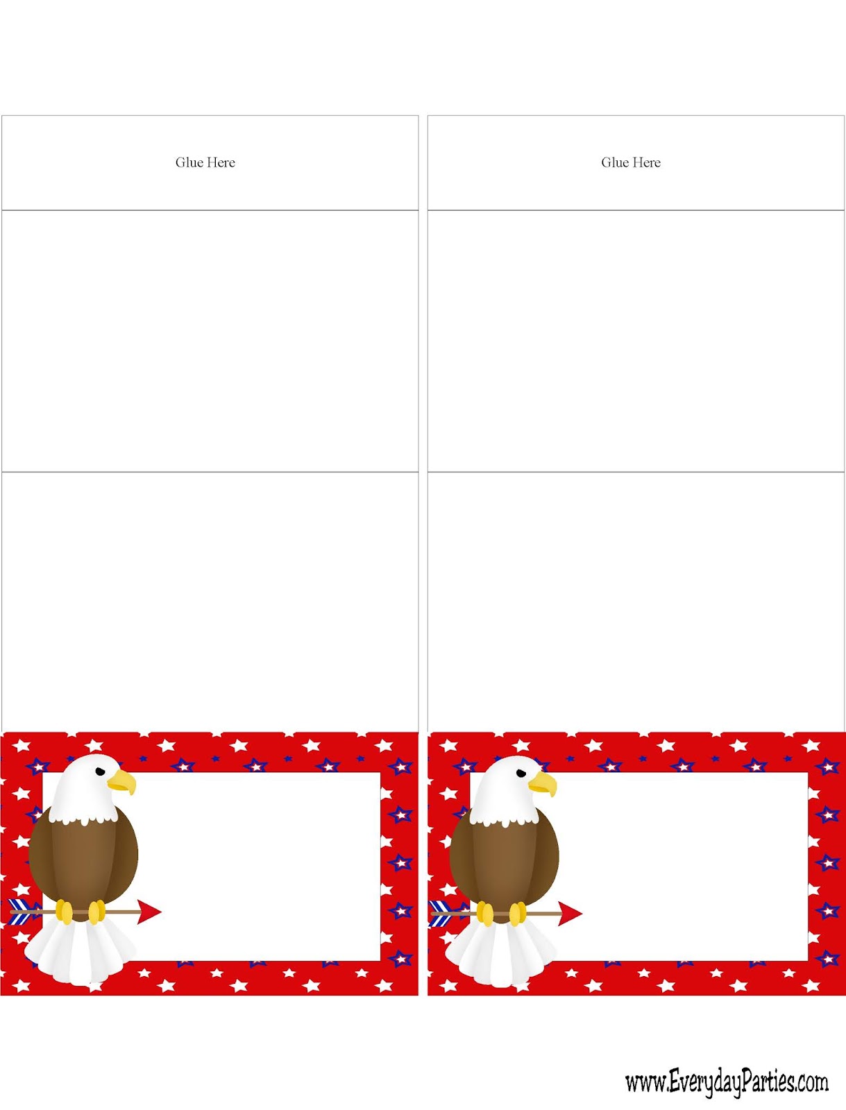 Patriotic Table Cards