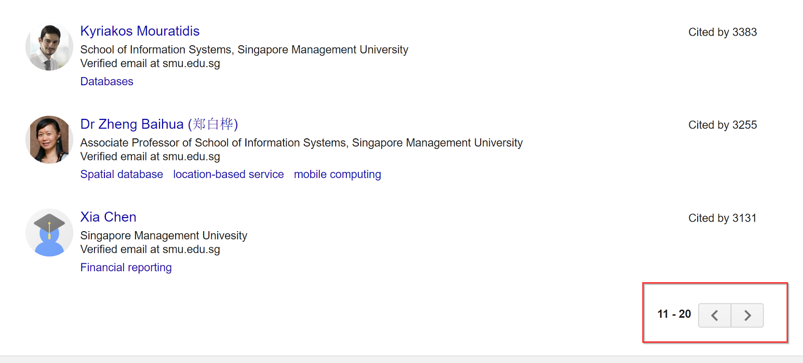 You can't jump to the end of results to gauge how many authors your ...