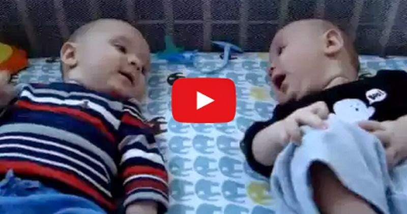 Adorable Five month old identical " Talking Twins " - Must Watch Video