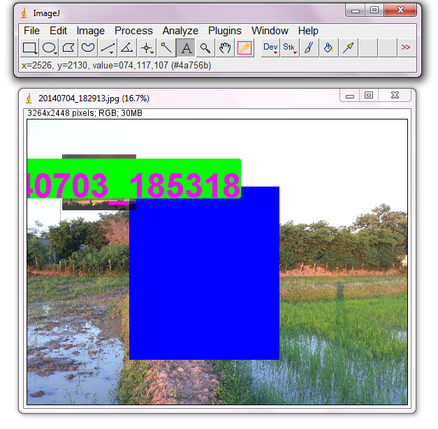 My imageJ: เมนู Image with ImageJ [ตอนที่ 82] Zoom, Overlay Options ...