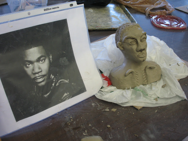 Lane Tech Art Studio : Clay Busts of Famous People