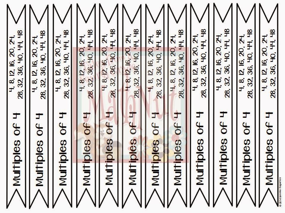 Tales from a Fourth Grade MathNut: Pencil Flags: Multiplication Facts