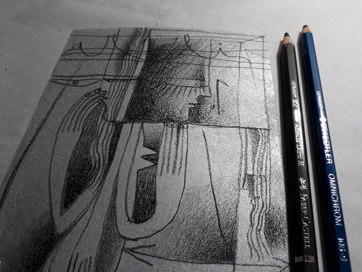 Grabado menos tóxico: Graneado / Granitura / Graining