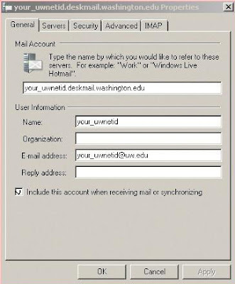 IT Online Technical Support: Configuring Windows Live Mail 2011 for UW ...