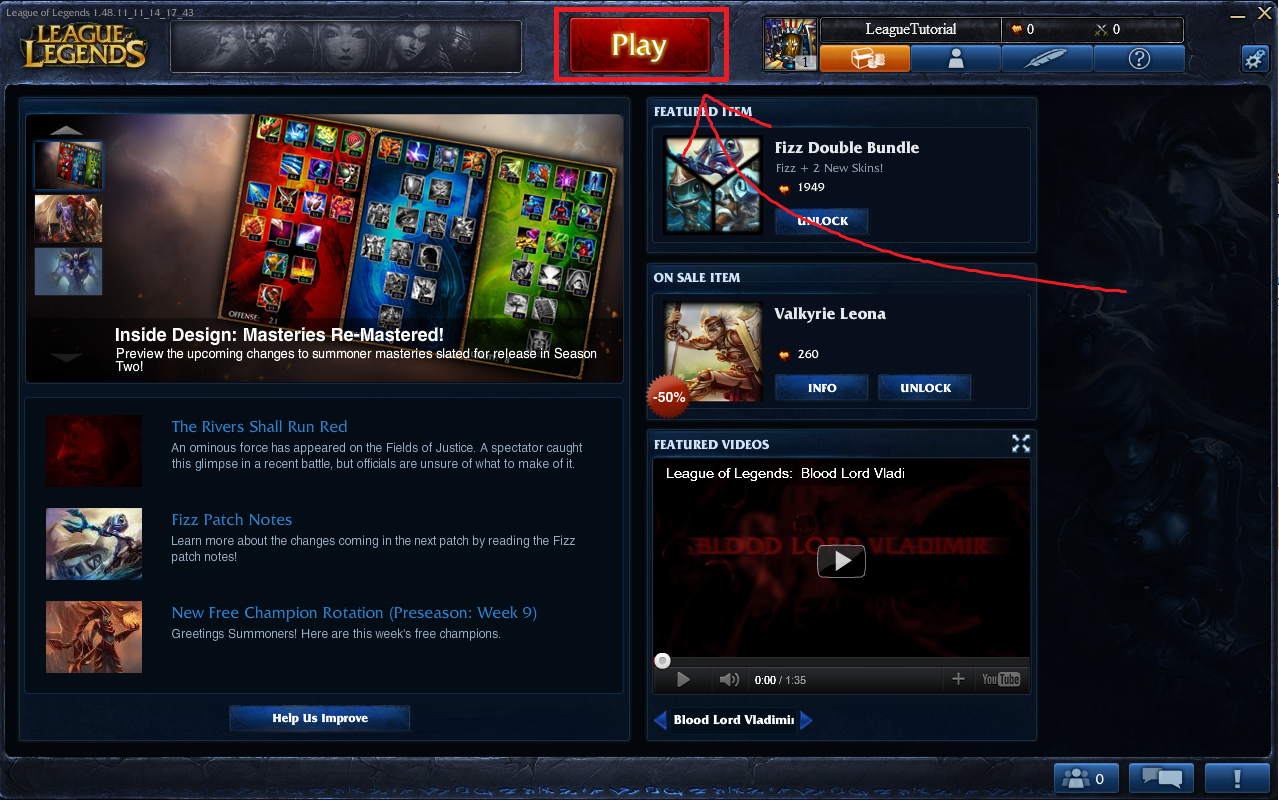 League Tutorial: 2) Getting into League of Legends