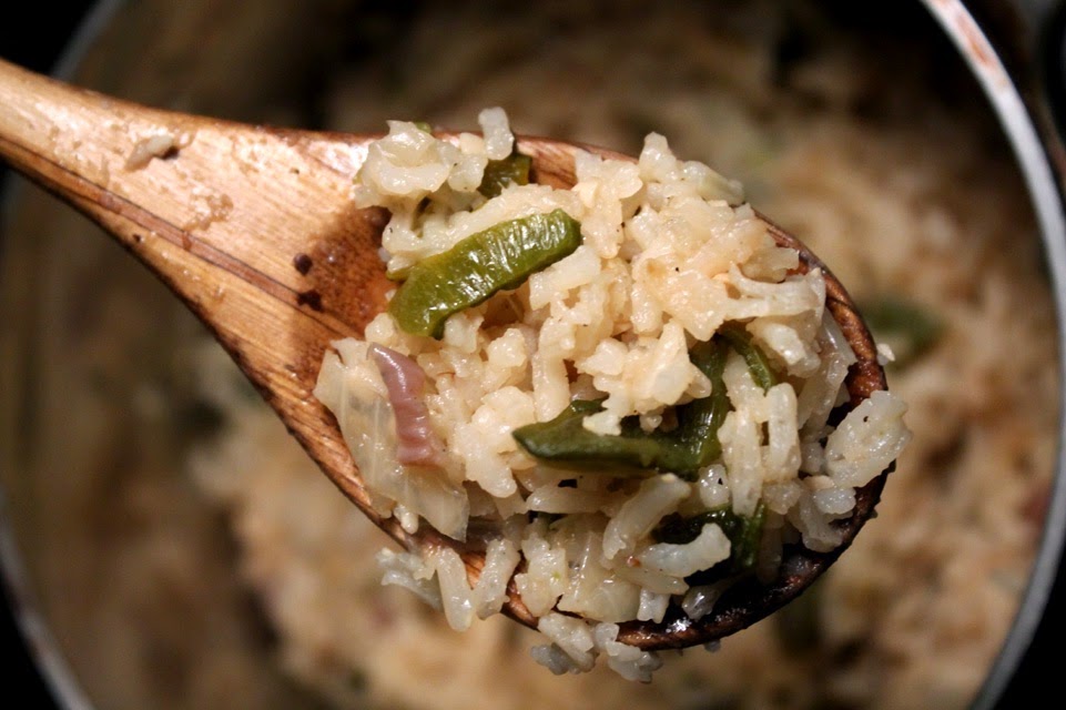 The 99 Cent Chef: Rice with Poblano Chili Peppers
