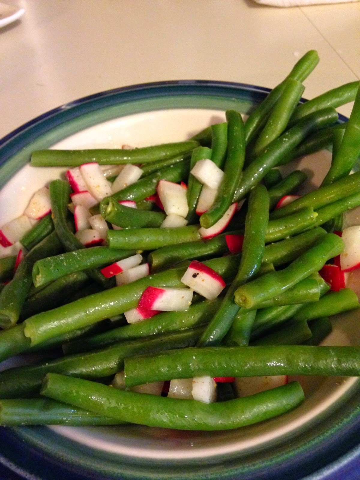 Life in my Kitchen...and beyond: #1,358: Radish and Green Bean Salad