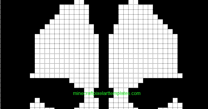 Minecraft Pixel Art Templates: Call of Duty Ghosts Skull