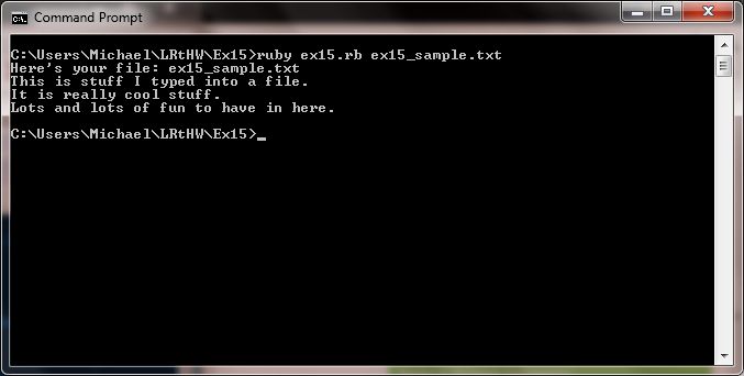TESTHEAD: Exercise 15: Reading Files: Learn Ruby The Hard Way: Practicum