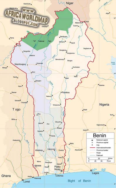 Benin World Map and Information