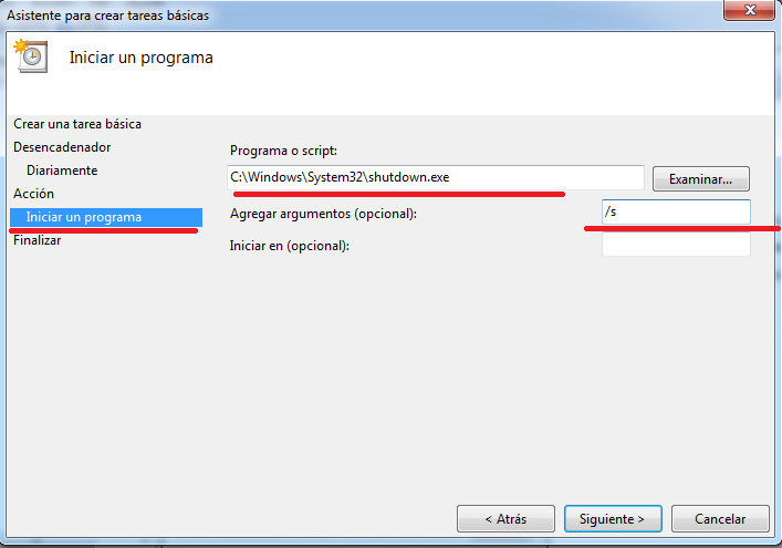 Programador de tareas de Windows 7. Apagar el equipo automáticamente ...