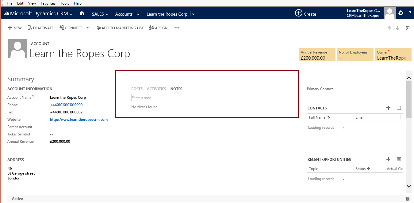 Microsoft Dynamics Crm 2013 Learn The Ropes Notes In Crm 2013