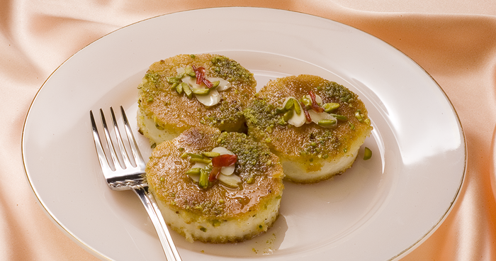 Basbousah with cream recipe | LEBANESE RECIPES