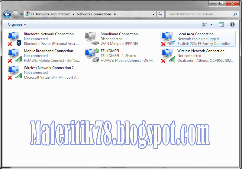 6 Cara Menyetting IP Address Pada Windows Seven Terbaru - MateriTIK