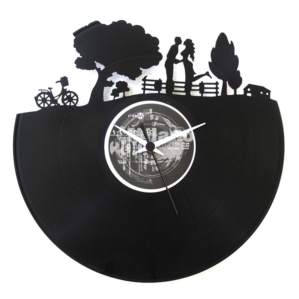 Vinyl Clock | Chic, Italian vinyl record clocks: Spring Vinyl Clock