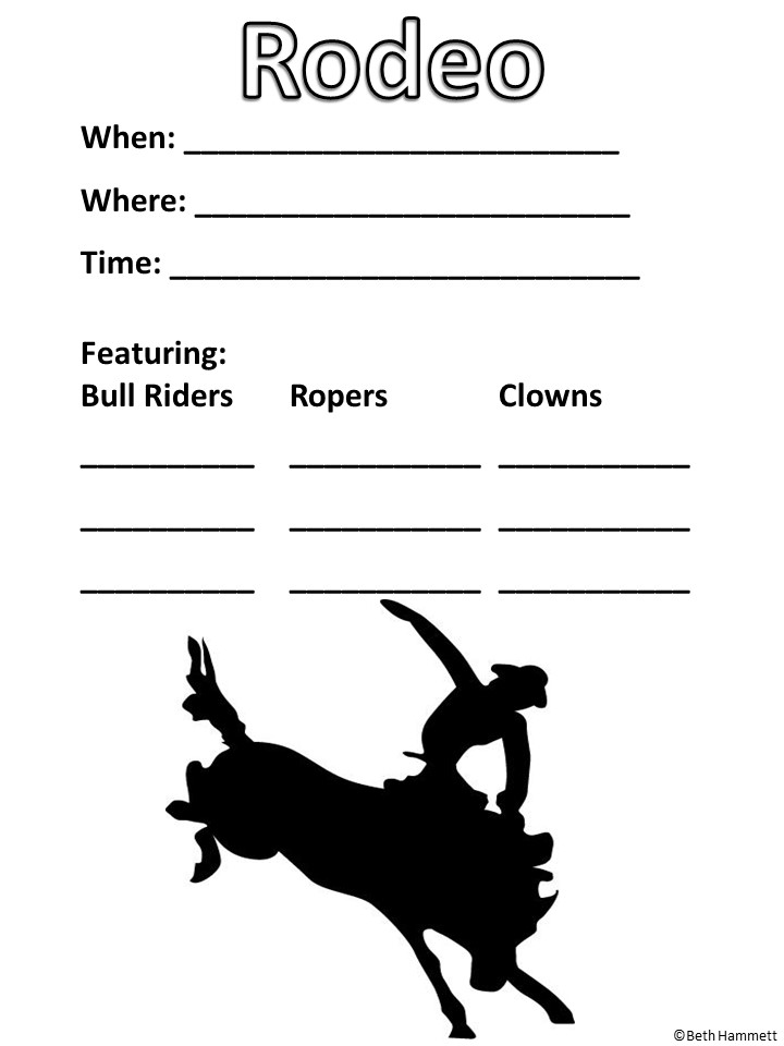 Educator Helper by Beth Hammett: July is Rodeo Month