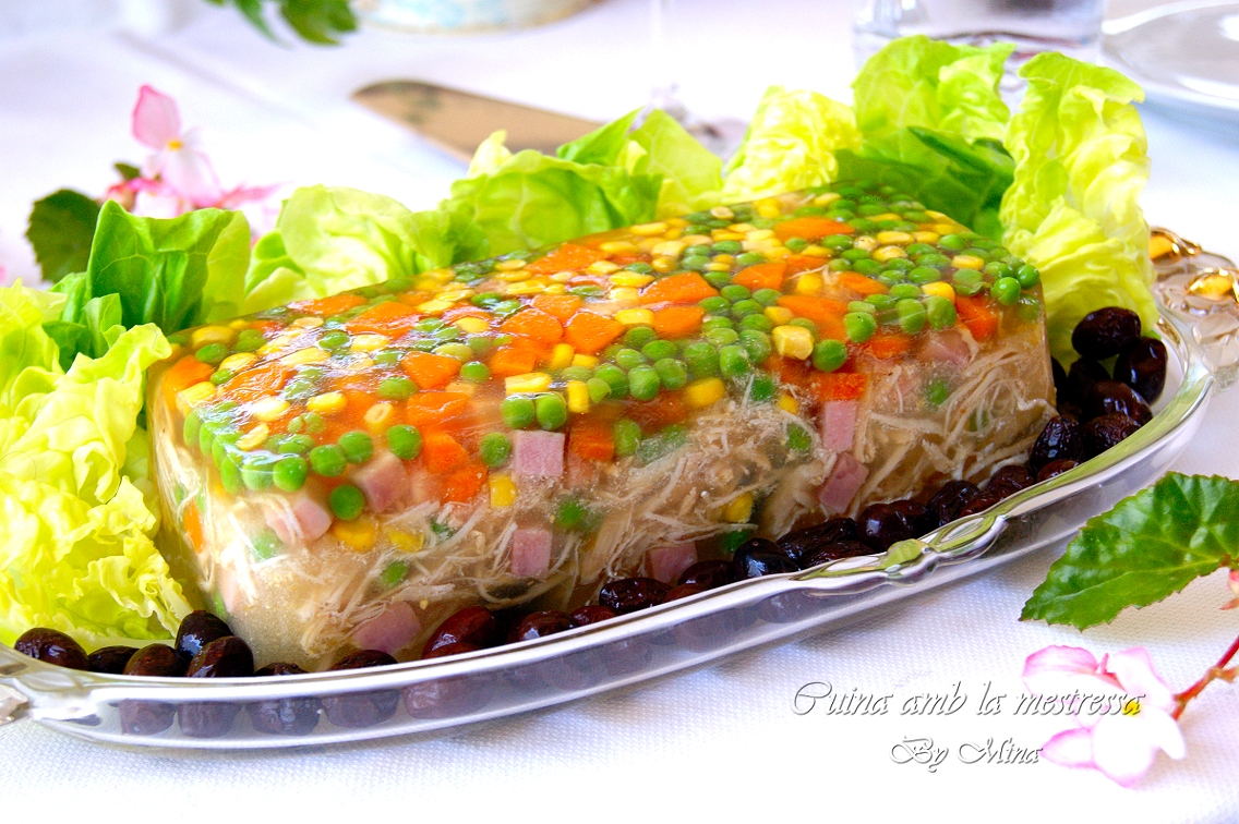 Cocina con Mina: Áspic de pollo y hortalizas