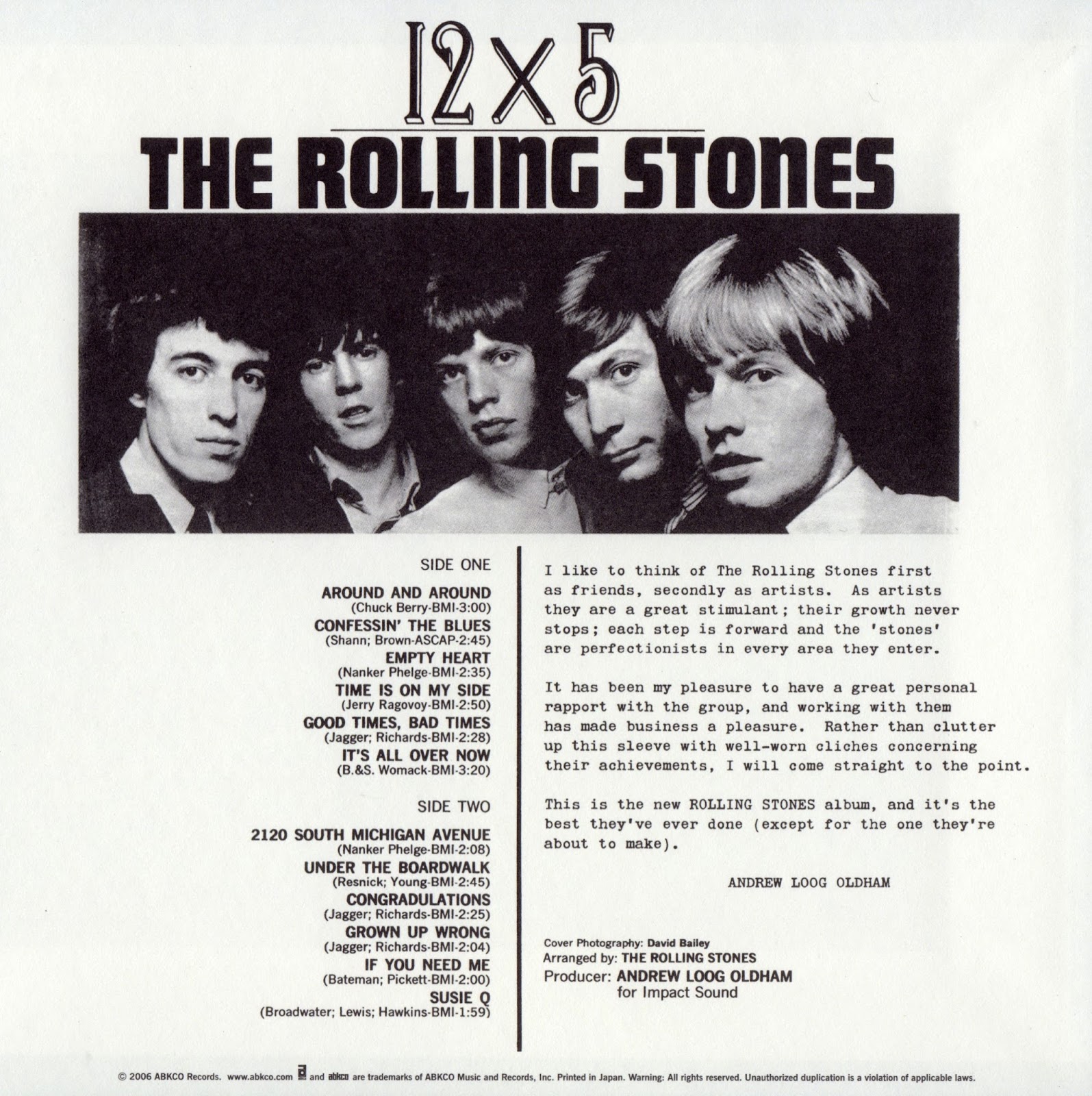 Discografía de The Rolling Stones - MEGA: The Rolling Stones - 12 X 5 ...