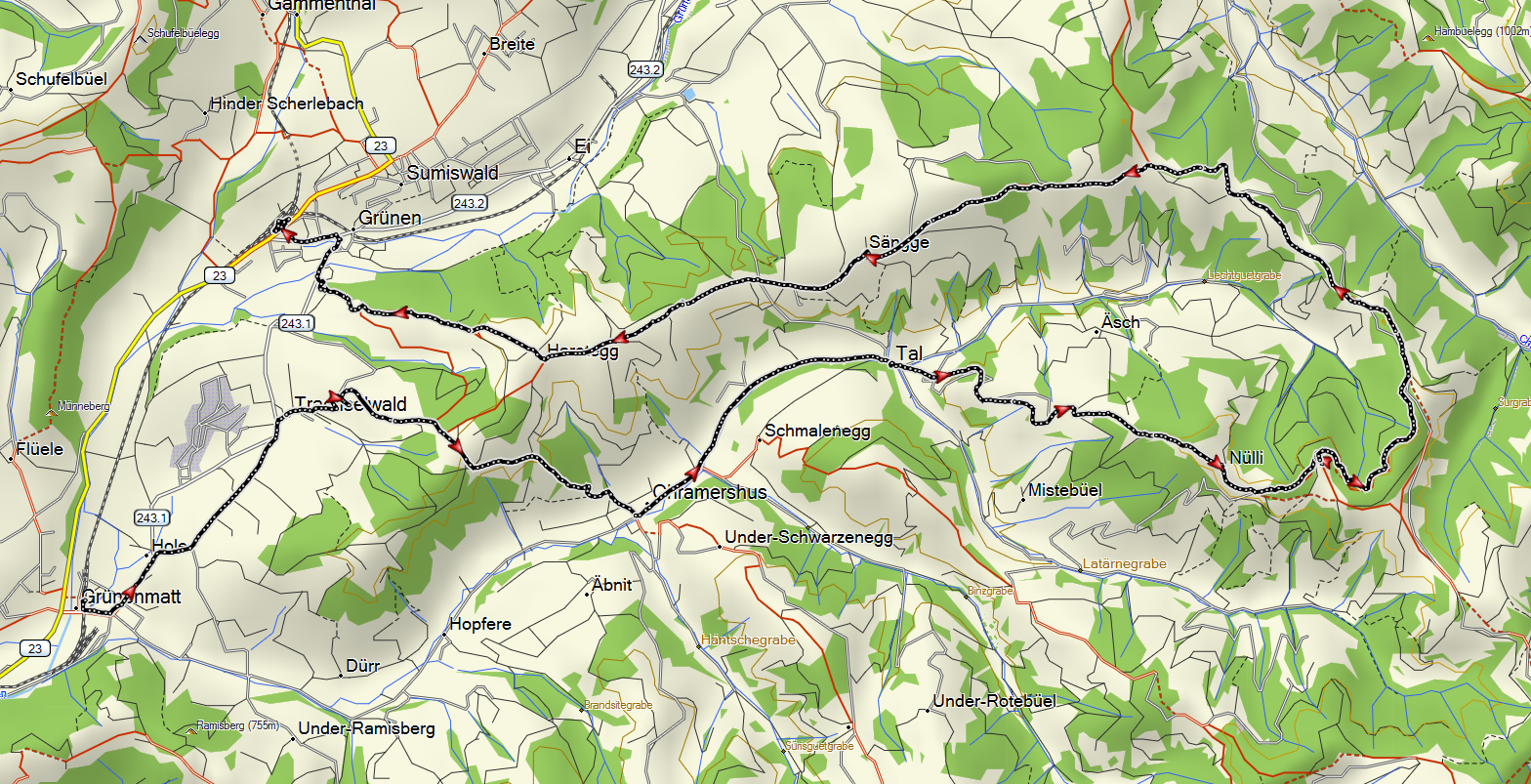 Projekt Gemeindewandern Schweiz: Wanderung Grünenmatt-Sumiswald